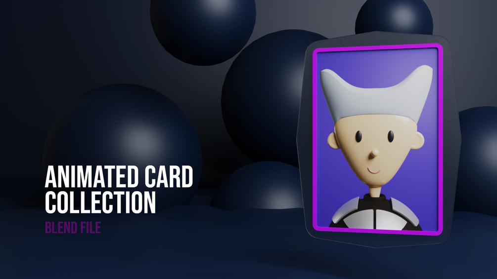 Free 3D Animated Card NFT collection template - Blender Free 3D Animated Card NFT collection template - Blender