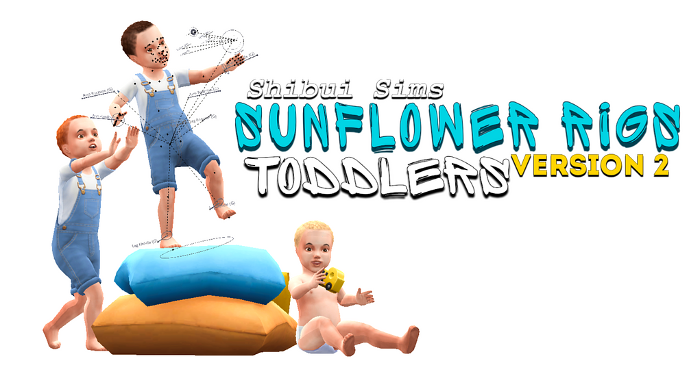 Shibui Sims: Sunflower Rigs Version 2 Toddlers [Sims 4]