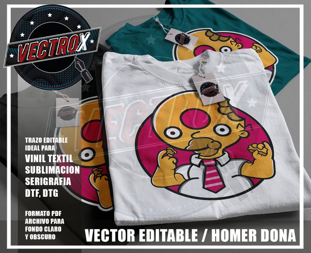 Vector Editable - Homer Dona