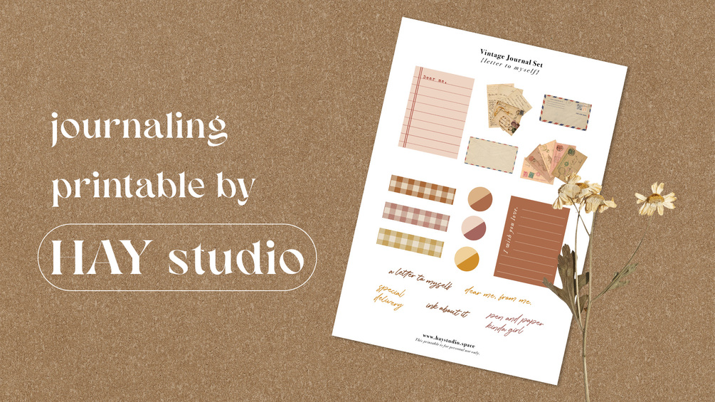 Vintage Journaling Set Printable - Letters to Myself Theme (Journaling ...