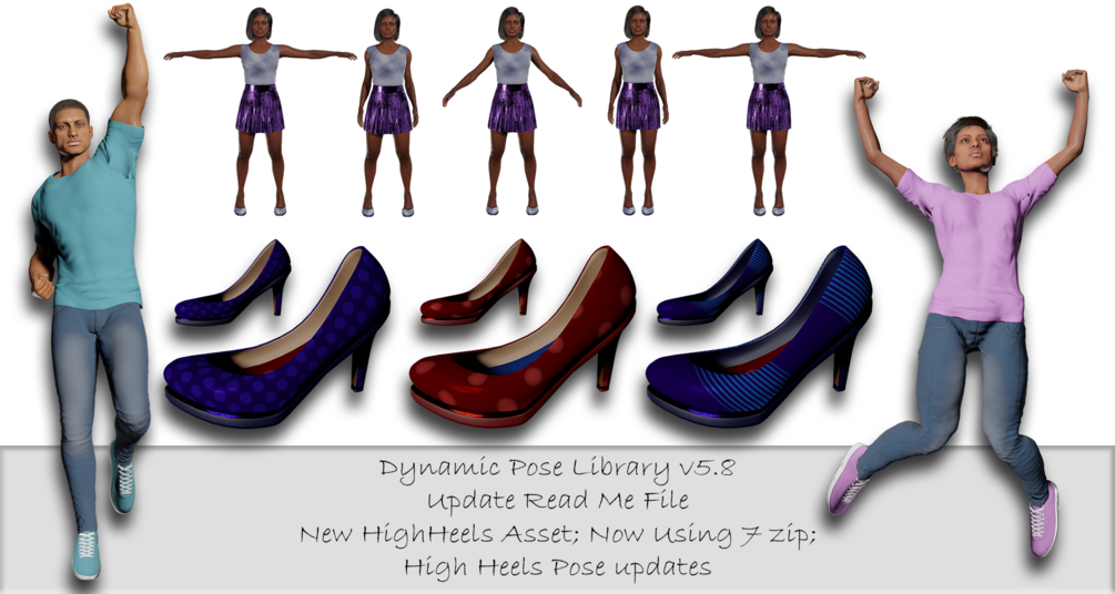 Dynamic Pose Library Free - Blender and Human Generator