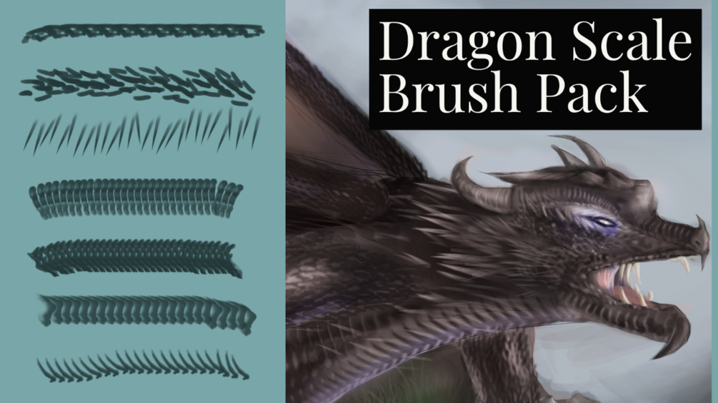 Dragon Scale Brush Pack (Photoshop/Procreate)
