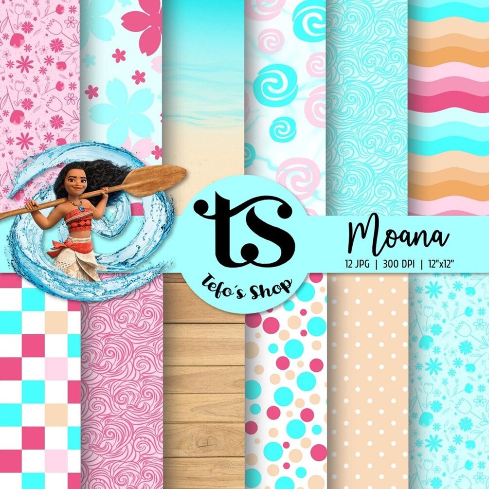 Moana | Papeles digitales | Paper pack