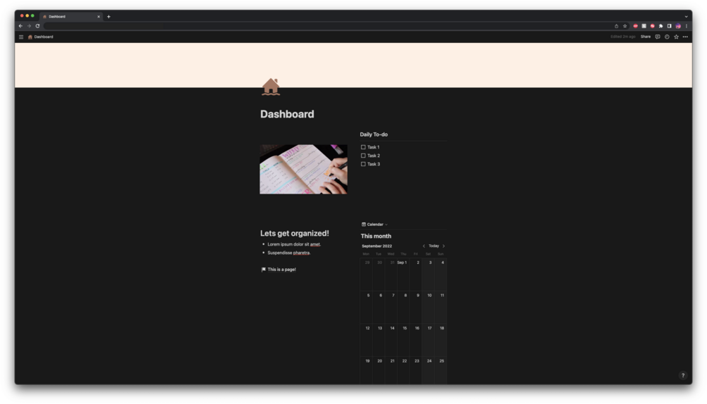 Notion Dashboard Template