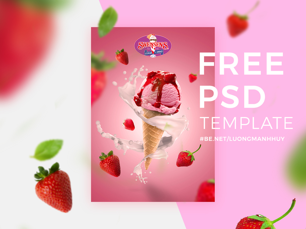 Ice Cream Poster (PSD)