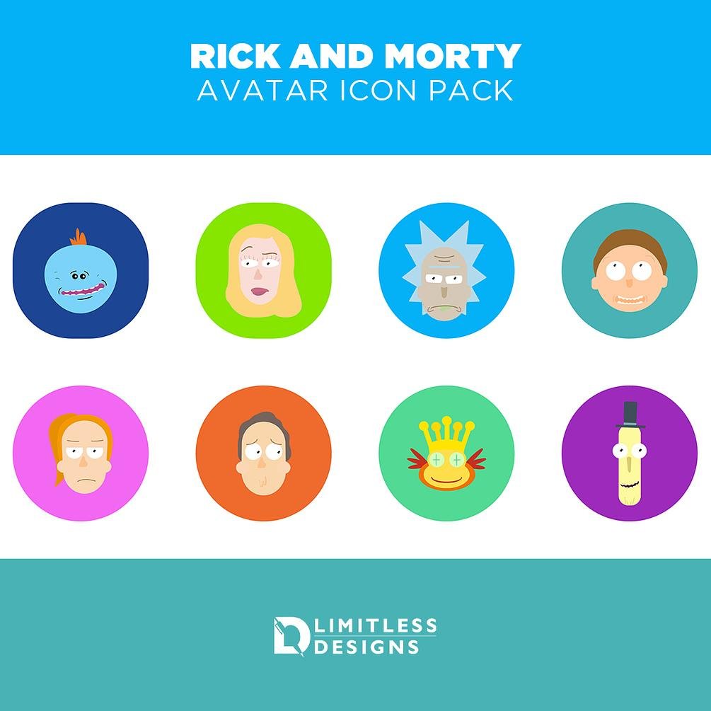 FREE Rick and Morty Avatar Illustrations