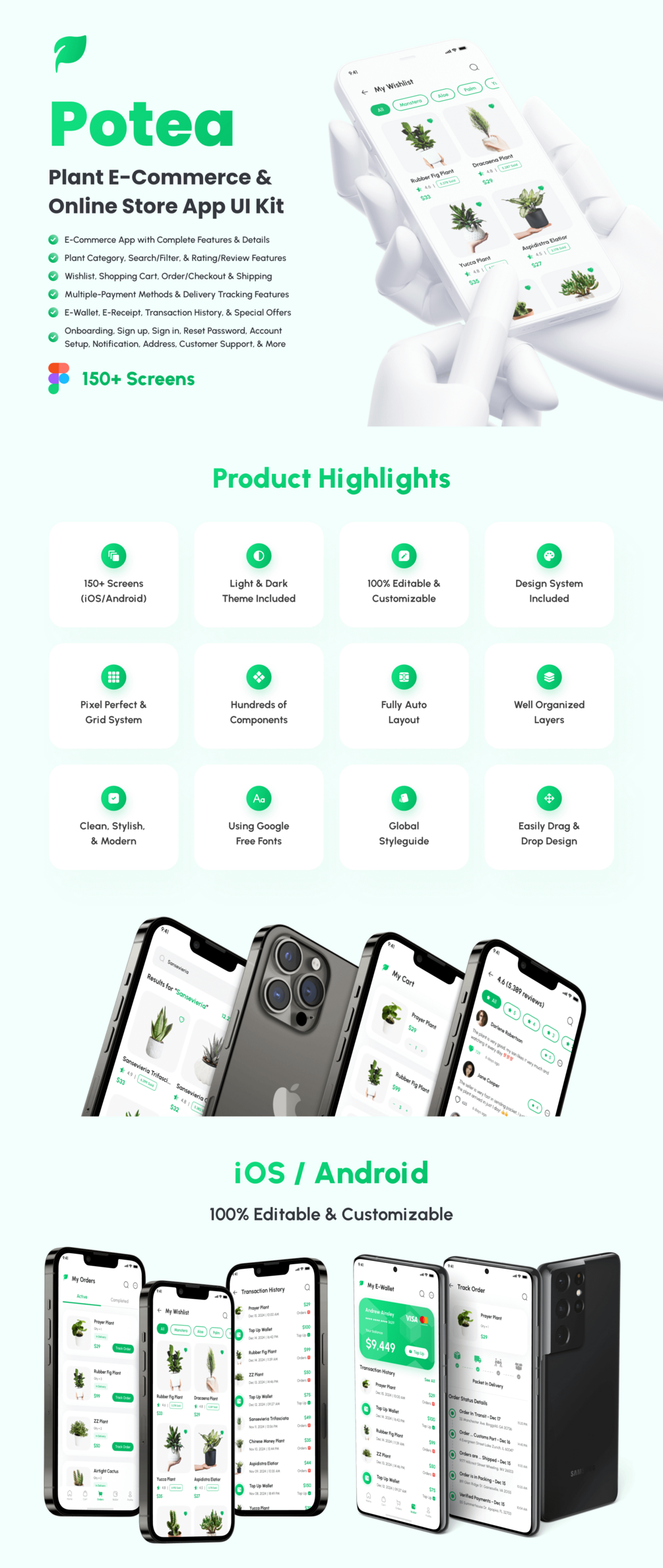 Potea - Plant E-Commerce & Online Store App UI Kit