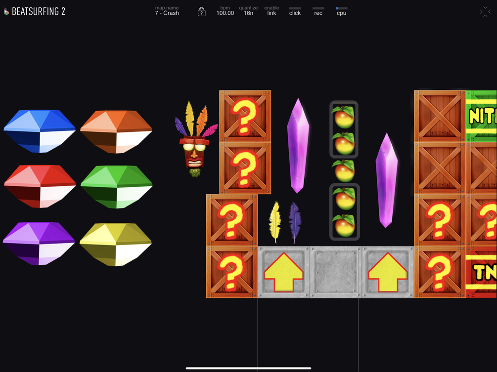 Beatsurfing 2 map: Crash Bandicoot