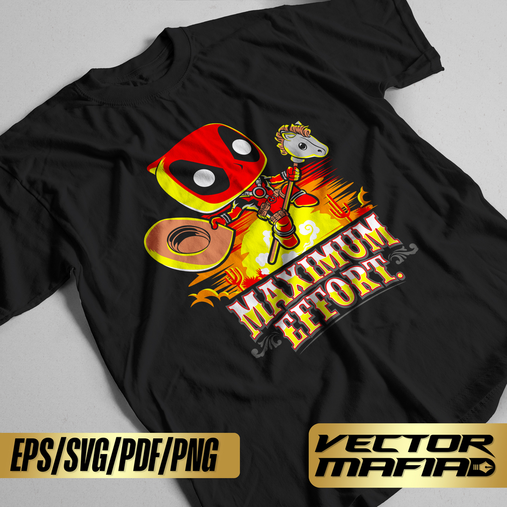 Vector Funko Deadpool Maximum Effort