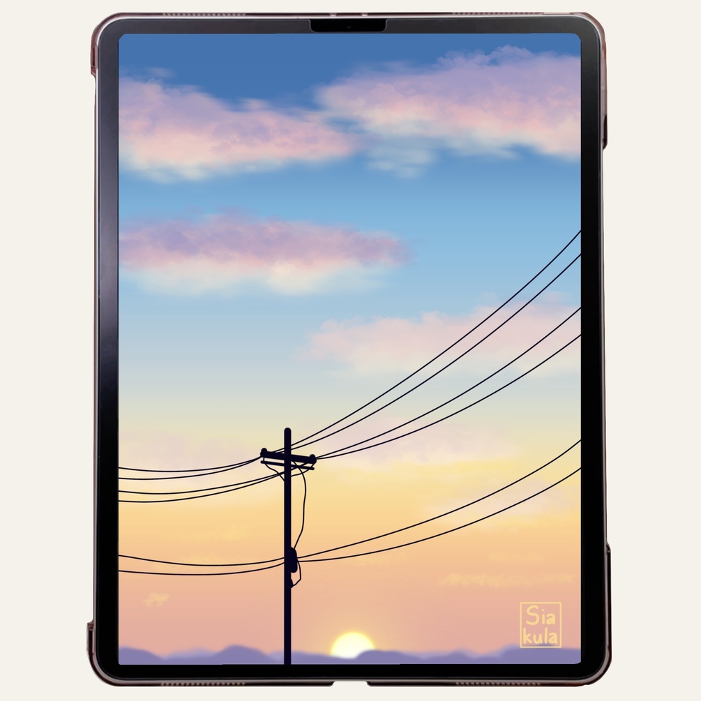 Aesthetic sky drawing tutorial