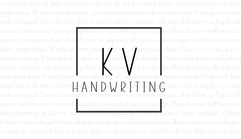 KV Handwriting Font