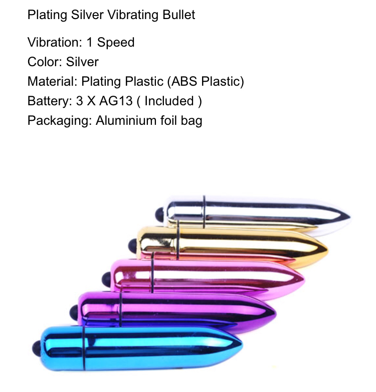 Silver Vibrating Bullet ($11.95 Each)
