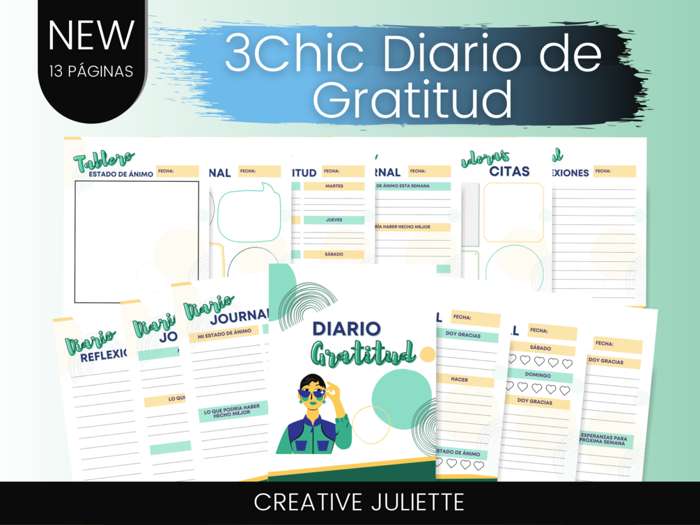 Diario Gratitud español | Diario de Agradecimiento | Planificador ...