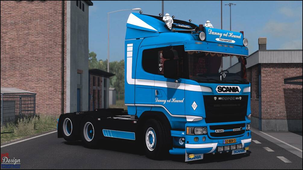 Scania R520 "Danny vd Heuvel " + Trailer "DKJ"