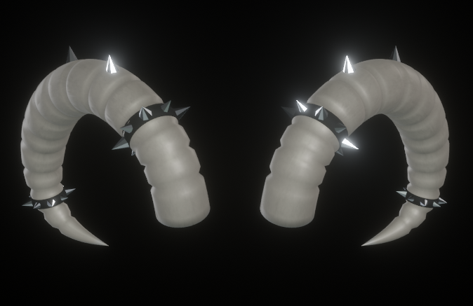 Punk Goat Horns | 3D Asset