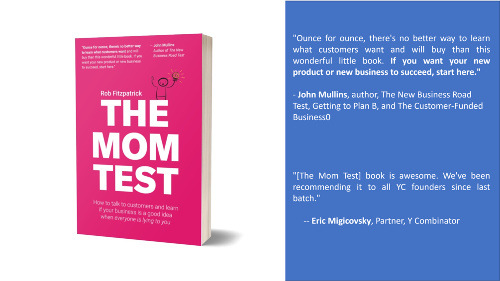 The Mom Test by Rob Fitzpatrick - English and French Edition