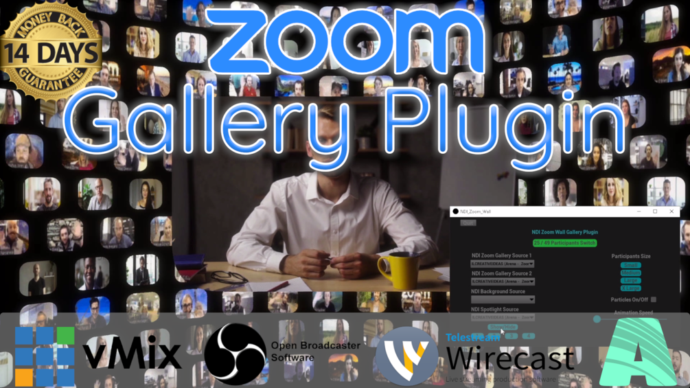 vMix Zoom Gallery Plugin NDI For Obs, Wirecast, Resolume And More.