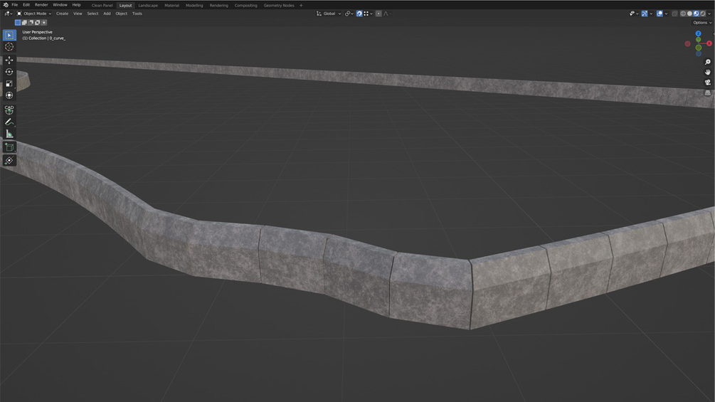 Geometry Nodes- Road Kerb