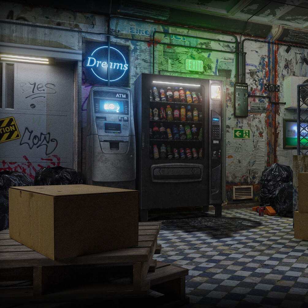 Cyberpunk Basement Props Pack Kitbash