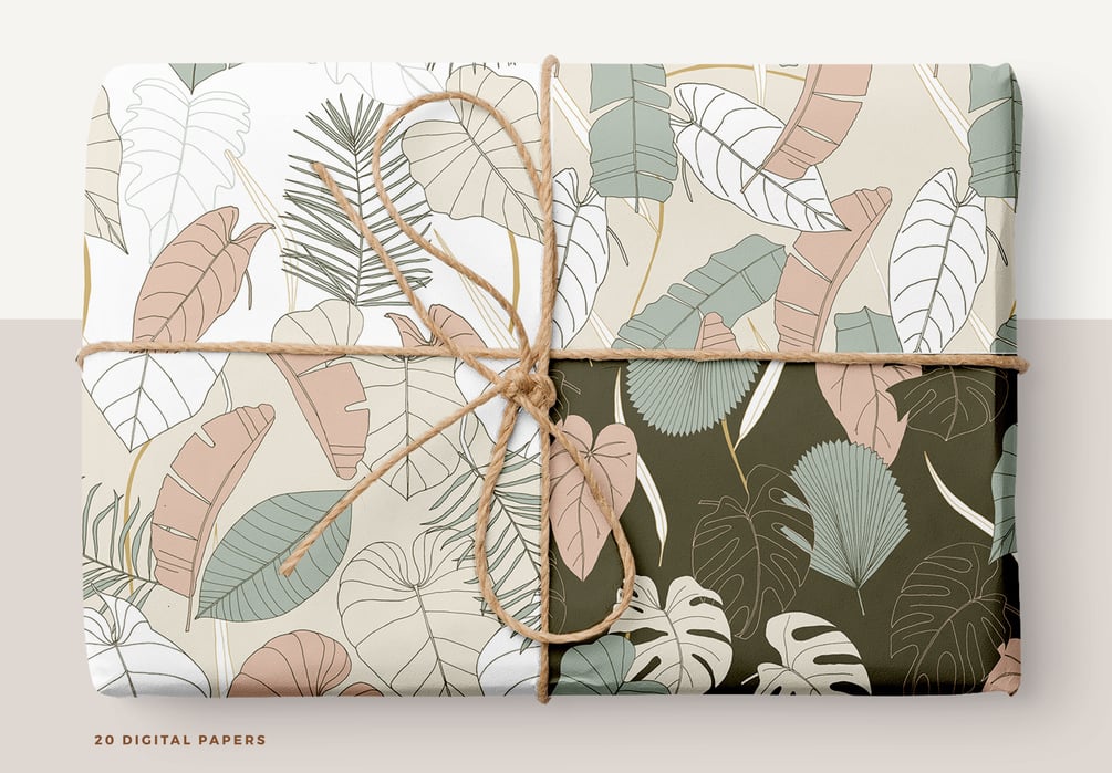 Tropical Leaves Digital Papers