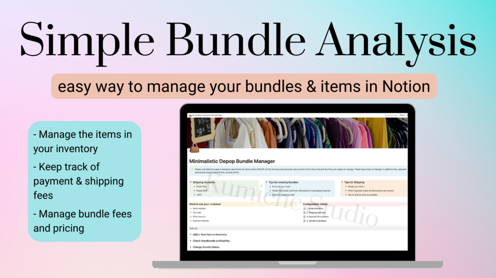 Simple Notion Template for Managing Custom Bundles