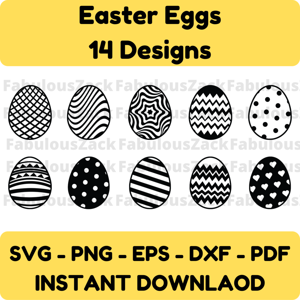 Easter Eggs Svg, Easter Egg Decor, Easter Bundle, Dxf File DXF Plasma ...