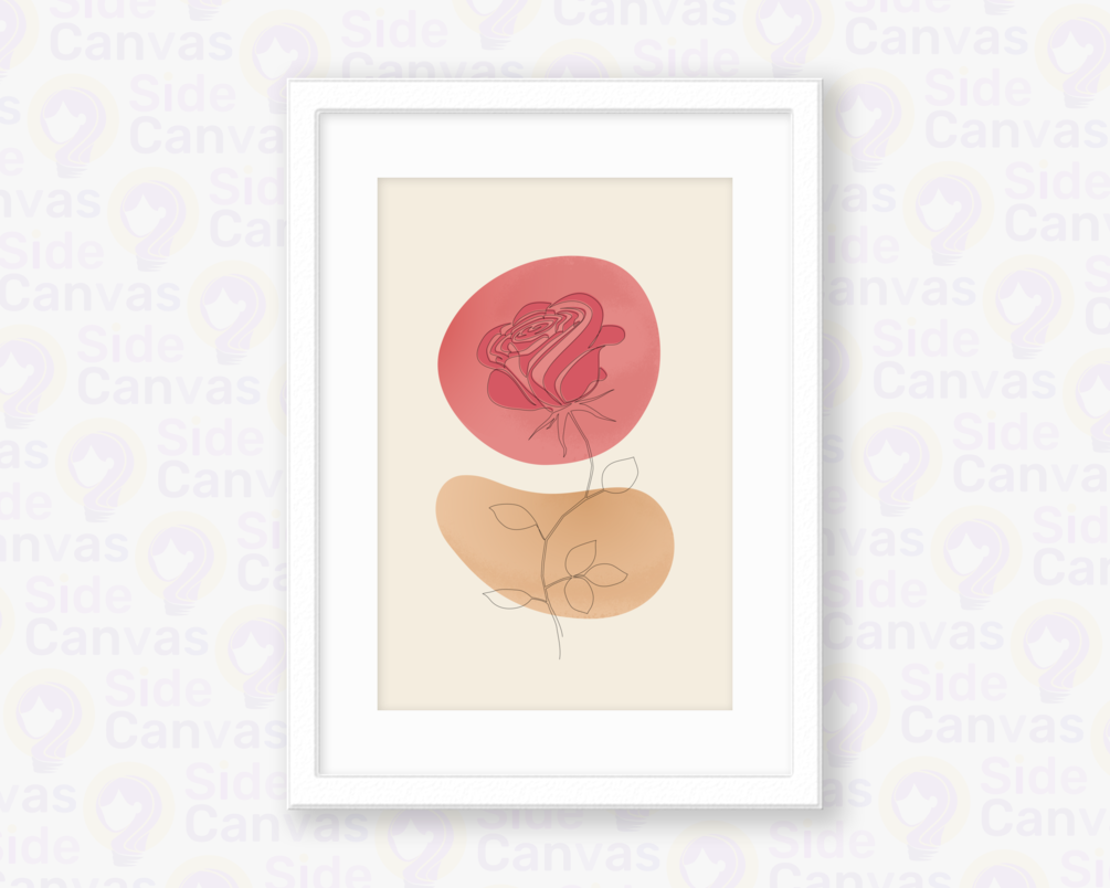 Abstract Rose Print