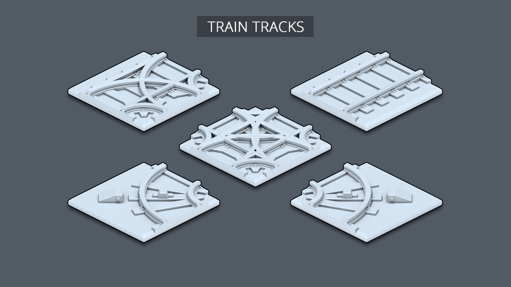 Train Tracks - STL files for 3D printing - Trains & Rails World - STL ...
