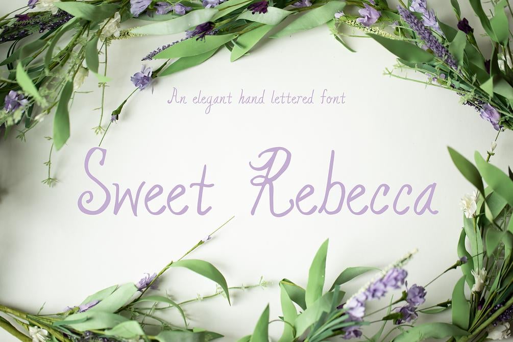 Sweet Rebecca Font Standard License