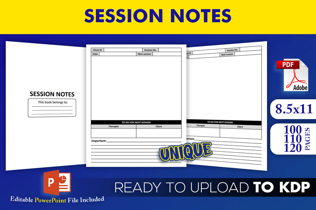 Session Notes | KDP Interior Template Ready to Upload