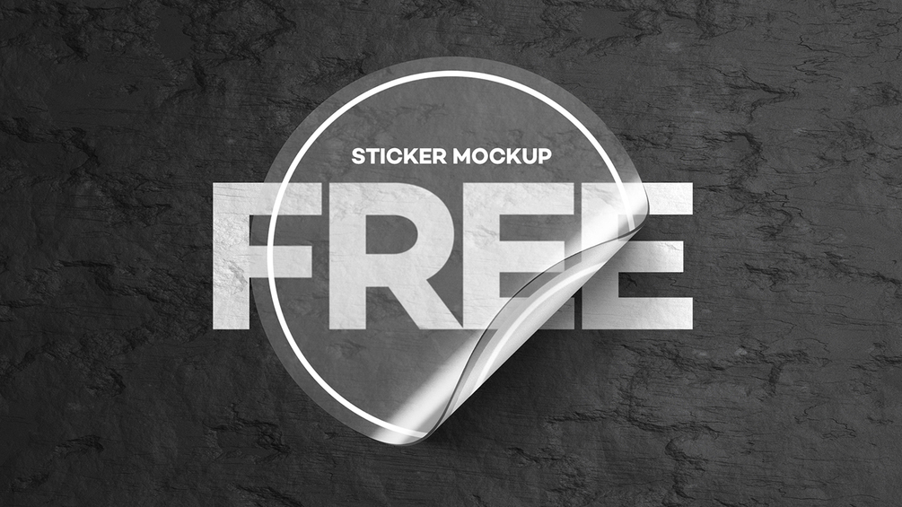 Free Sticker Mockup