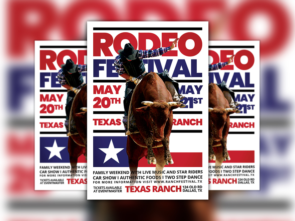 Free Rodeo Festival Flyer Template