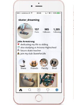 Imaginary Instagram profiles