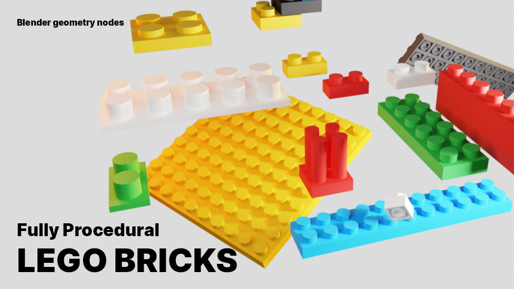 Lego Bricks - Blender Geometry nodes