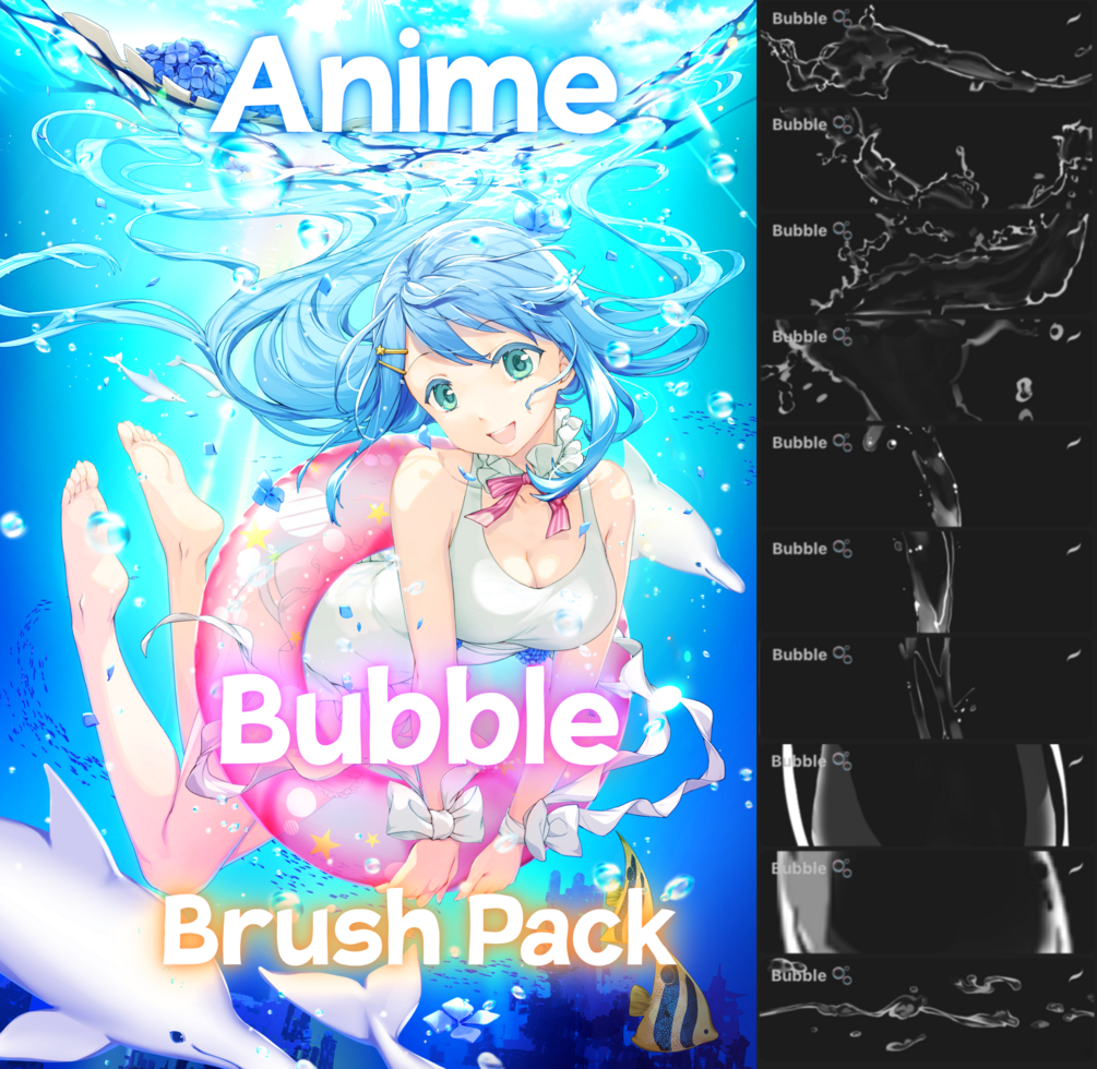 free-anime-bubble-brush-pack-for-procreate