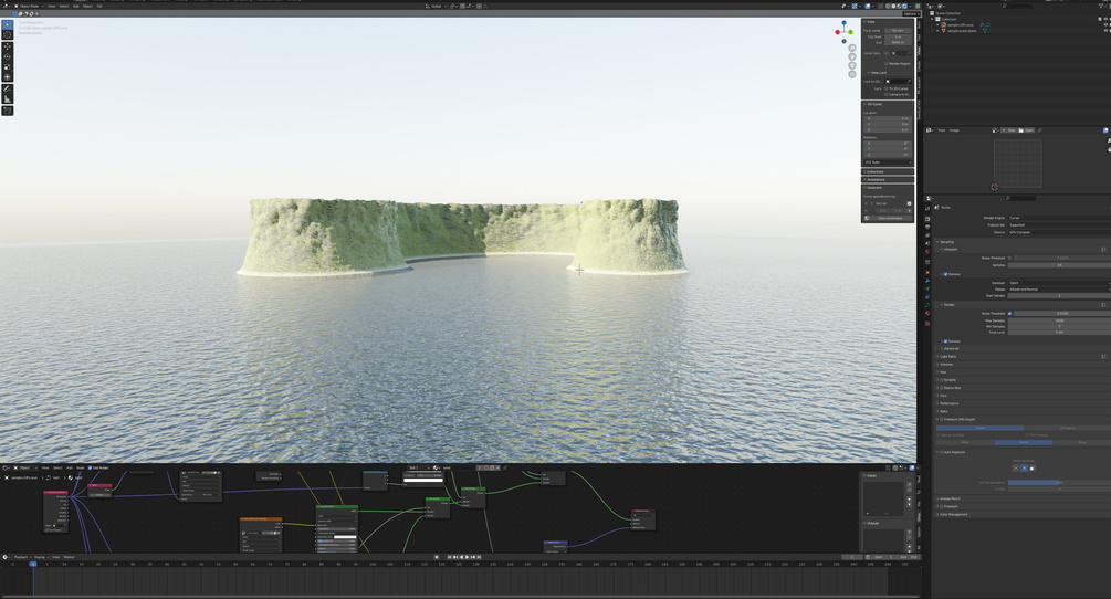 Blender Geometry Nodes Cliff Generator