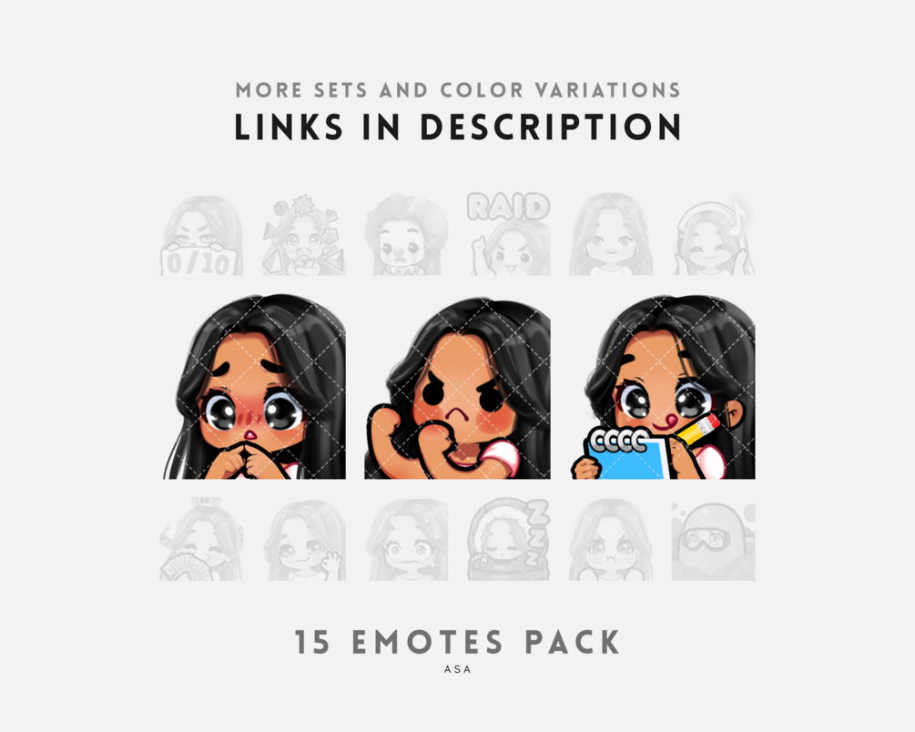 CHIBI STYLE 7 - SET A - 22 COLOR VARIATIONS