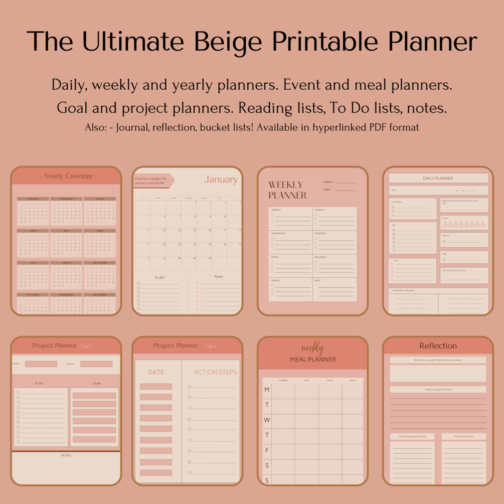 The Beige Printable Planner