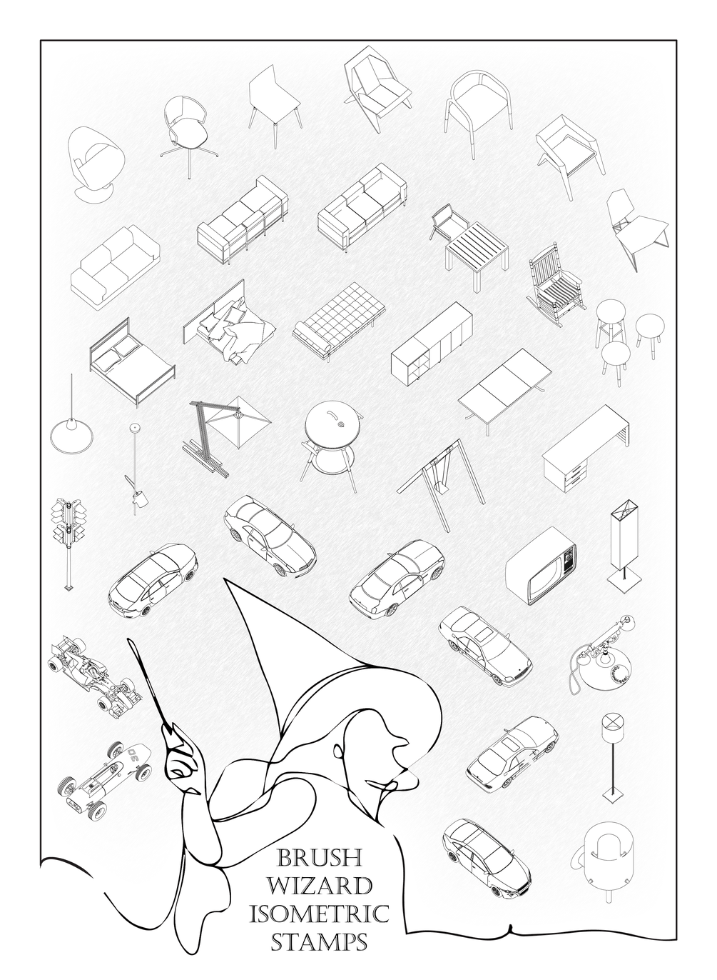 Procreate Iso/Axo Stamps