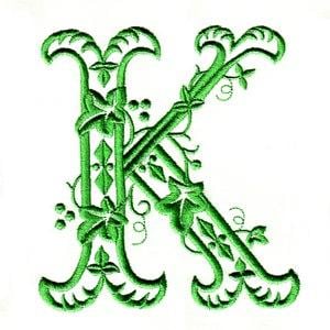 Letter K from the Fancy Victorian Alphabet