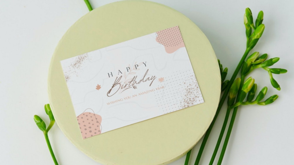 Birthday Card Template, Printable Modern Birthday Card Design, DIY Card ...