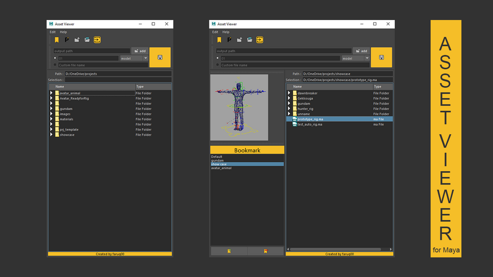 Asset Viewer for Maya