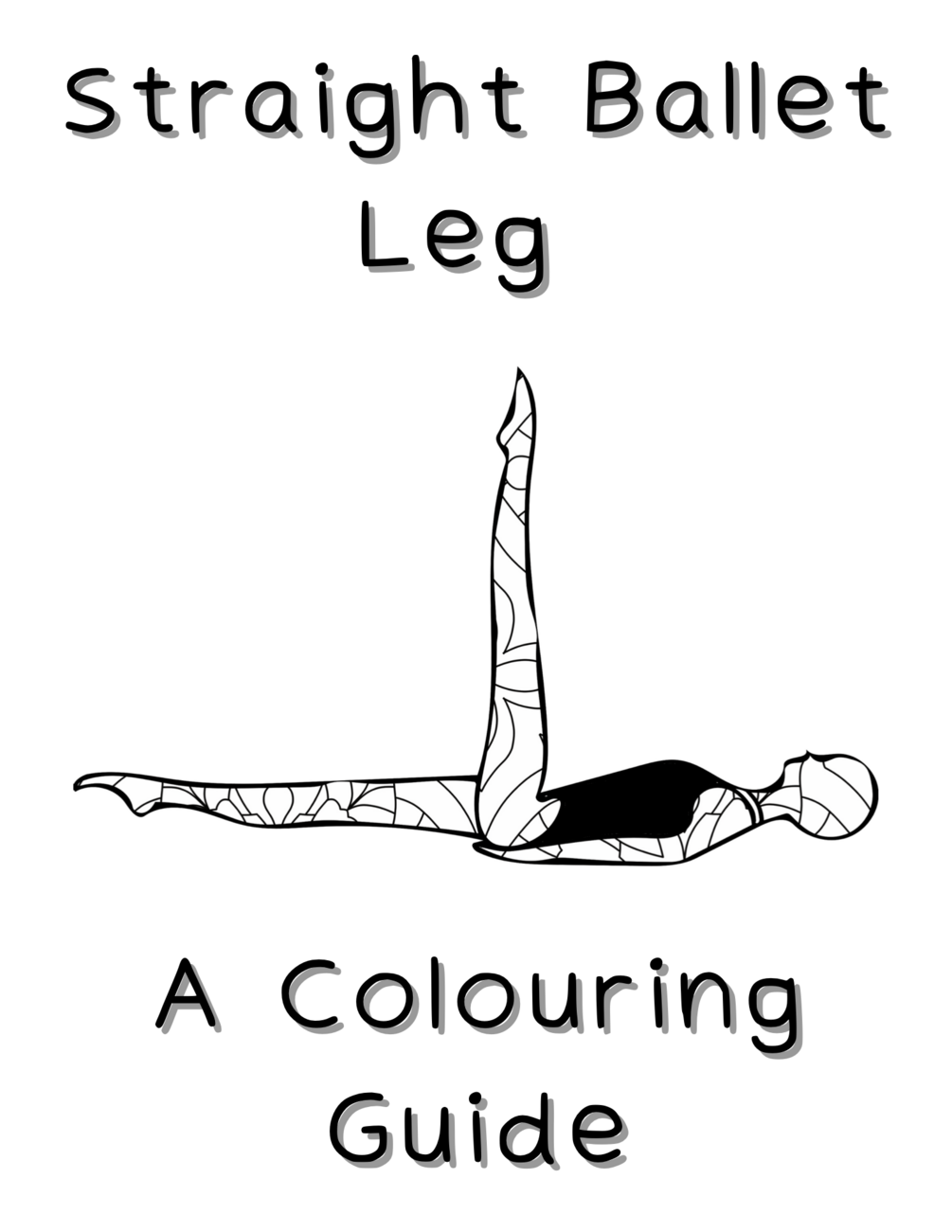 Straight Ballet Leg - a colouring figure guide!