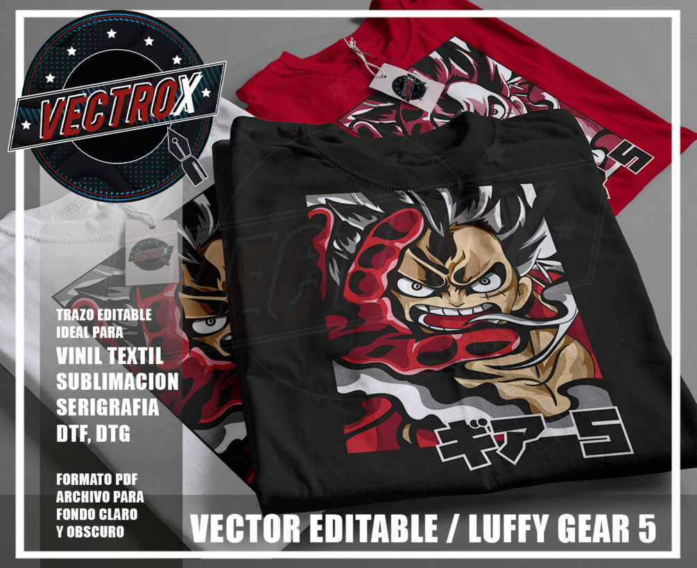 Vector Editable - Luffy Gear 5