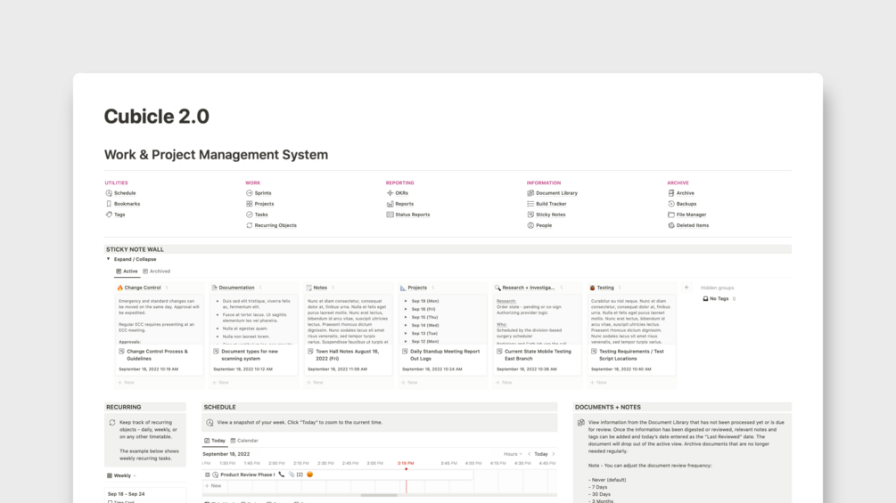 Cubicle 2.0 - Work Management System & Dashboard