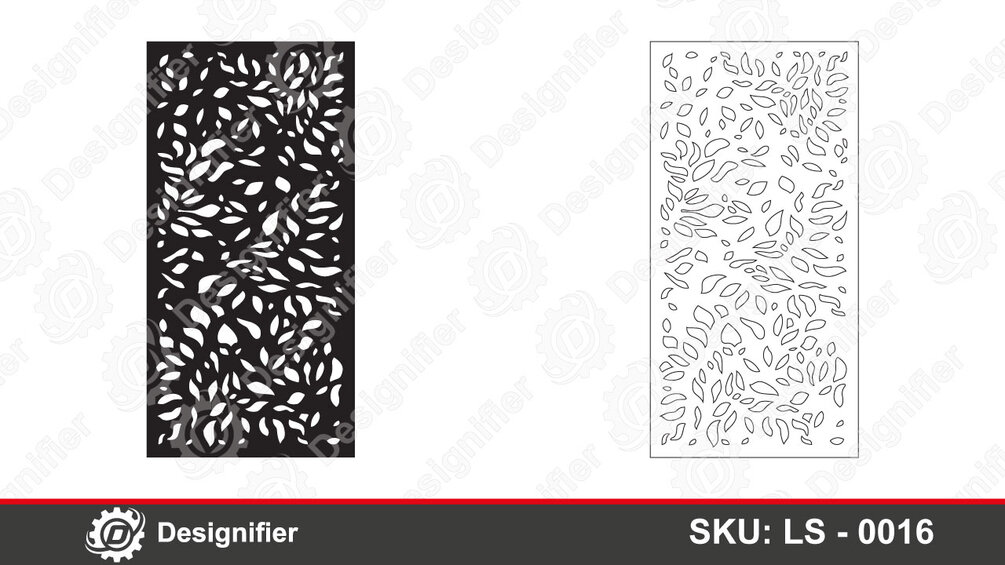 Botanical Privacy Screen DXF LS0016, CDR SVG File Ready To Cut With ...