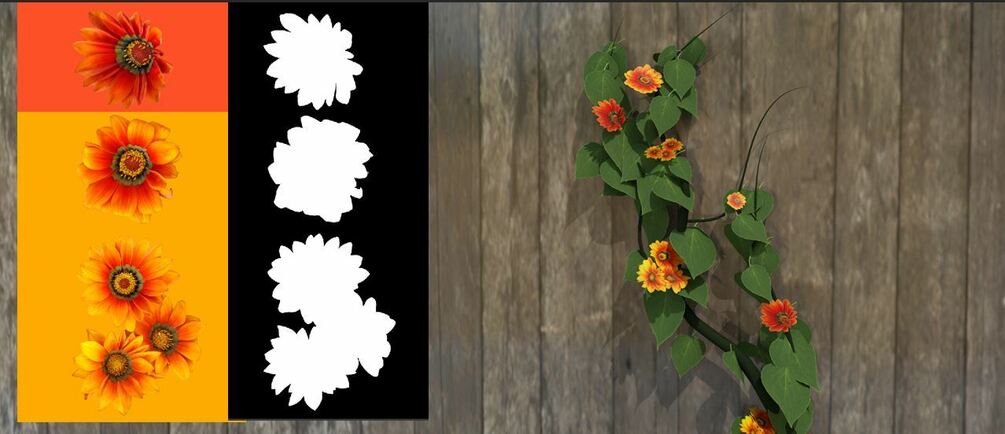 3D Model: Vines and Textures