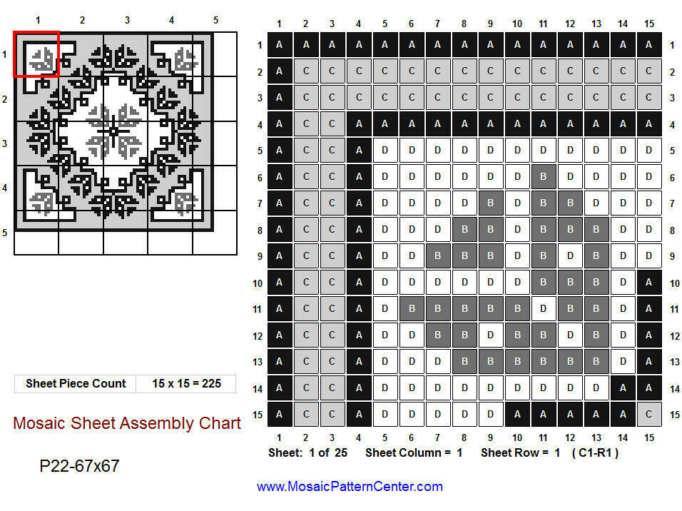 P22-67x67 Mosaic Pattern Guide