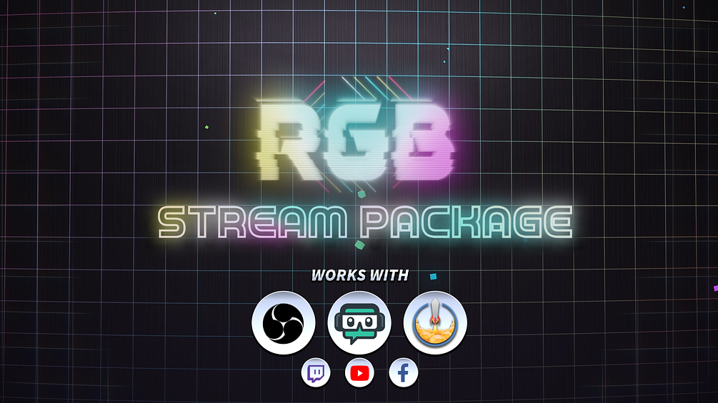 RGB Animated Twitch Overlay ⭐ Mega Pack ⭐