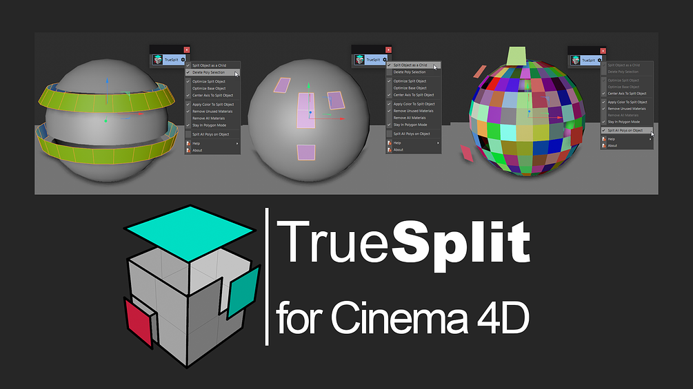 FCS TrueSplit (Free) [ C4D Plugin Add-on Tool ]